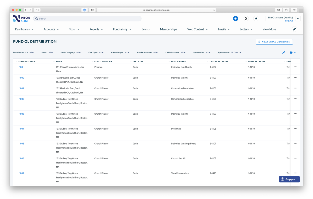 Managing Funds T Subtypes And Gl Account Mappings In Neon Mna